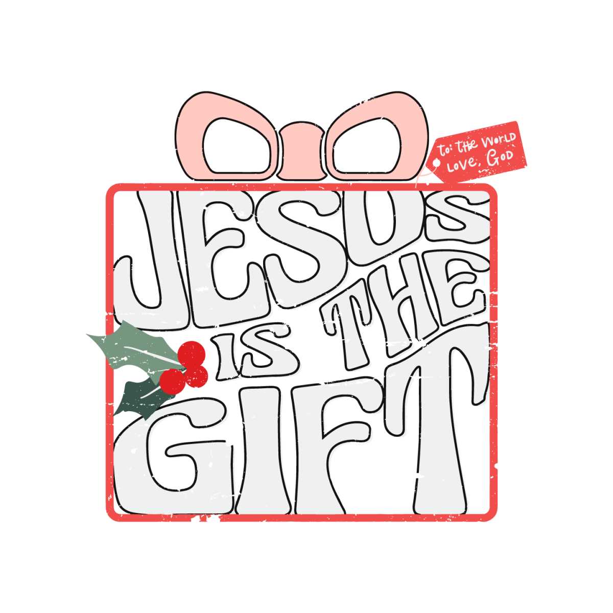 Jesus Is The Gift Christian Christmas SVG Digital Cricut Fil - Inspire ...