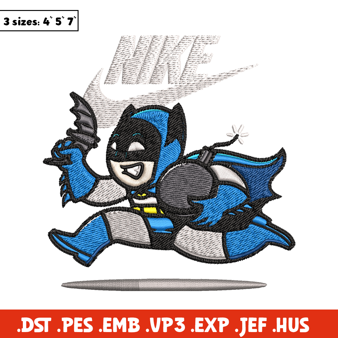 Nike Funny Batman Embroidery design, Batman cartoon Embroide | Inspire ...