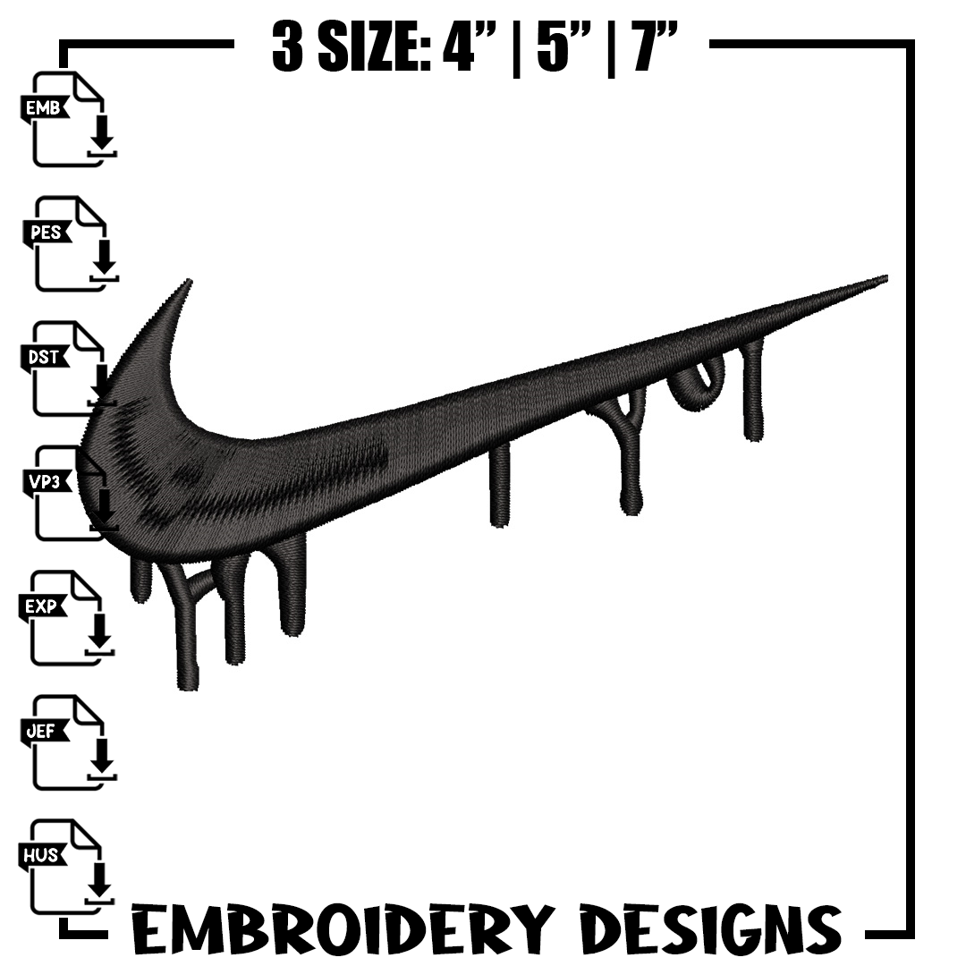 Nike logo embroidery design, Nike embroidery, Nike design, E - Inspire ...