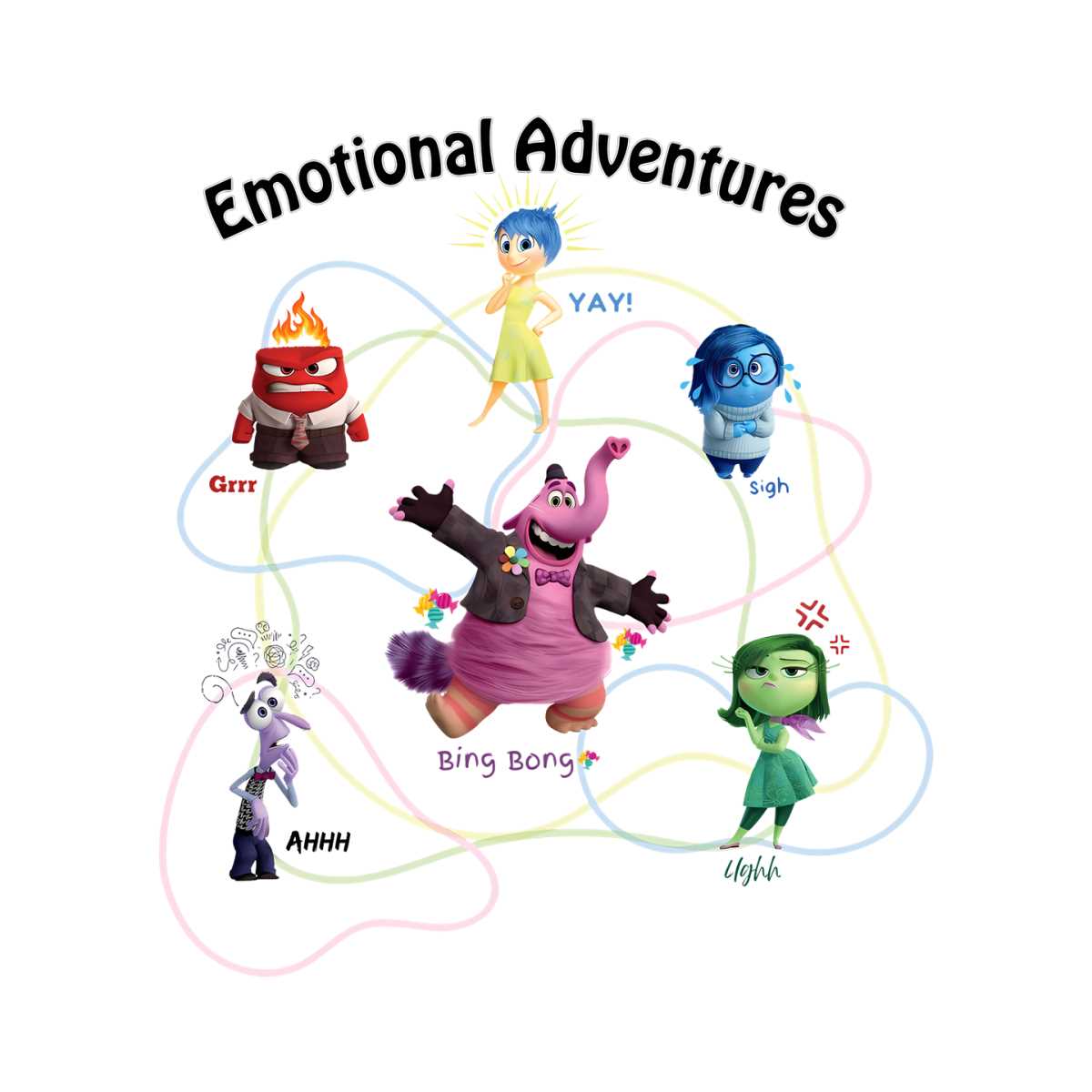 Emotional Adventures Inside Out Characters PNG Download - Inspire Uplift