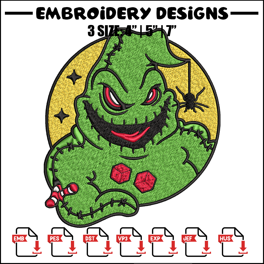 Oogie Boogie laugh Embroidery design, Oogie Boogie Embroider | Inspire ...