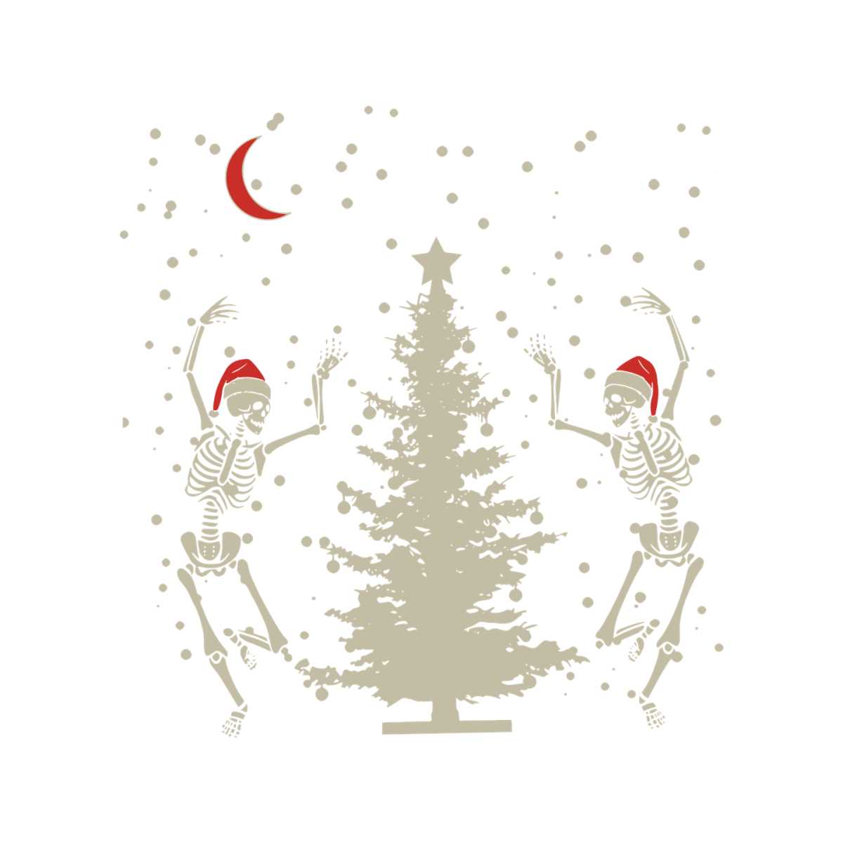 Dancing Skeleton Christmas Tree SVG Graphic Design File | Inspire Uplift