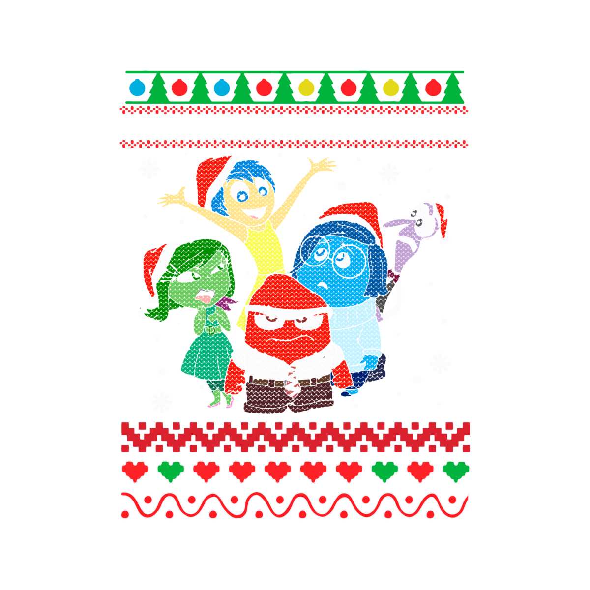 Disney Inside Out Characters Cute Christmas SVG Cricut Files | Inspire ...