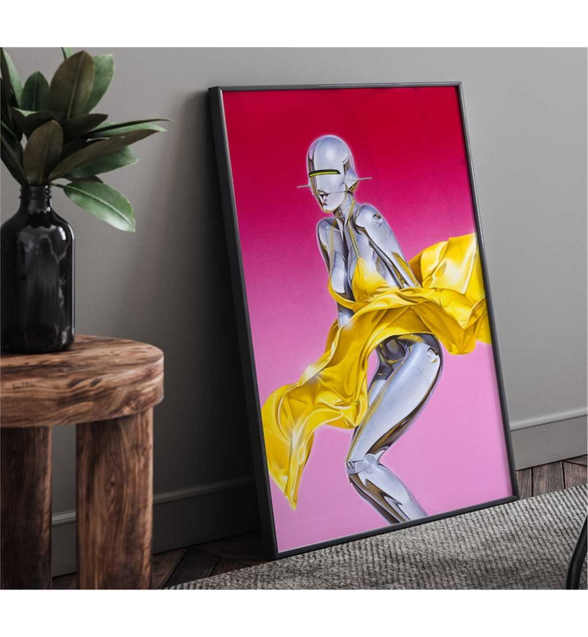 Hajime Sorayama Digital Download Woman Robot Modern Japanese | Inspire Uplift