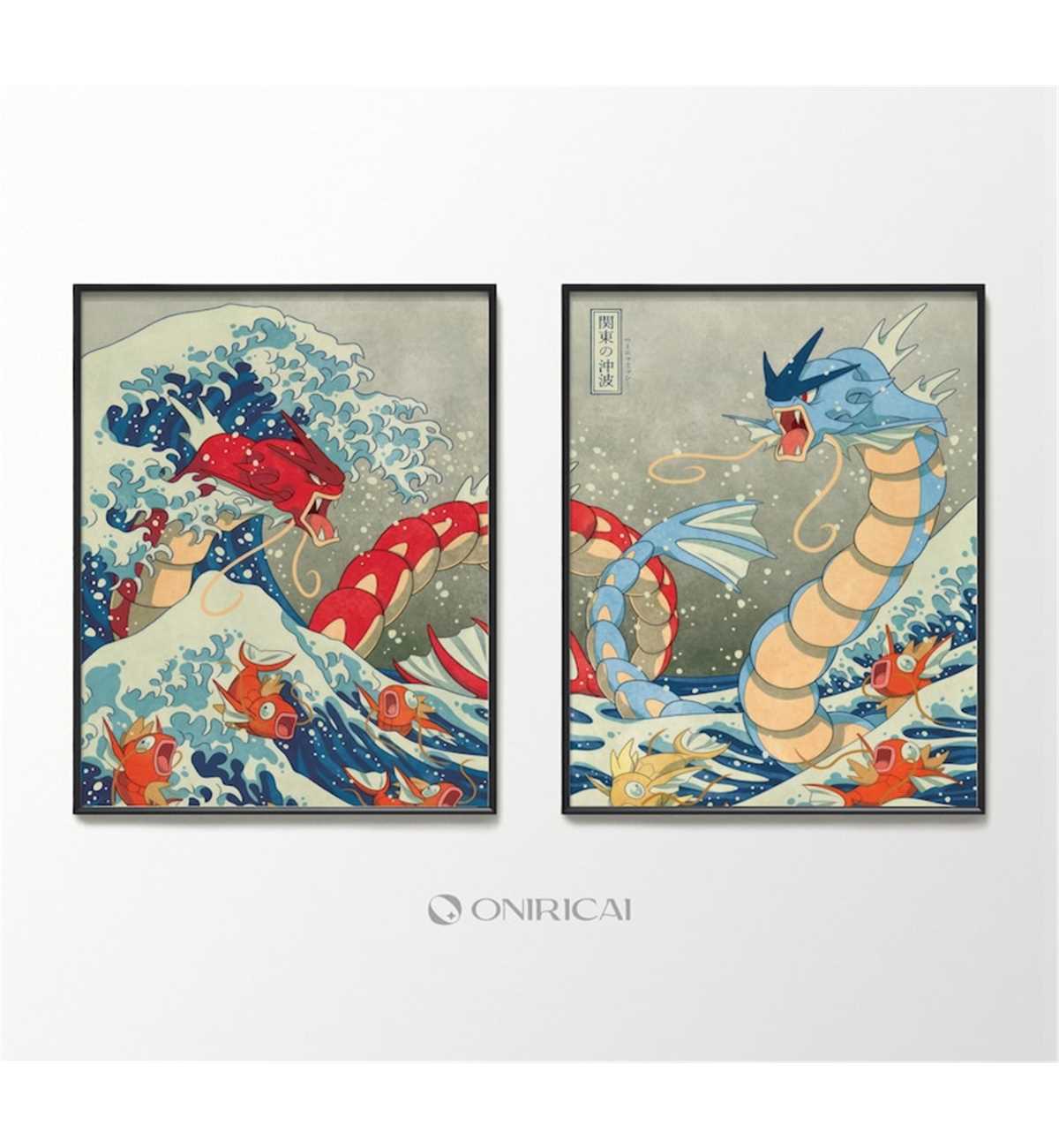 Pokemon Poster Set of 2 Anime Wall Art | Inspire Uplift