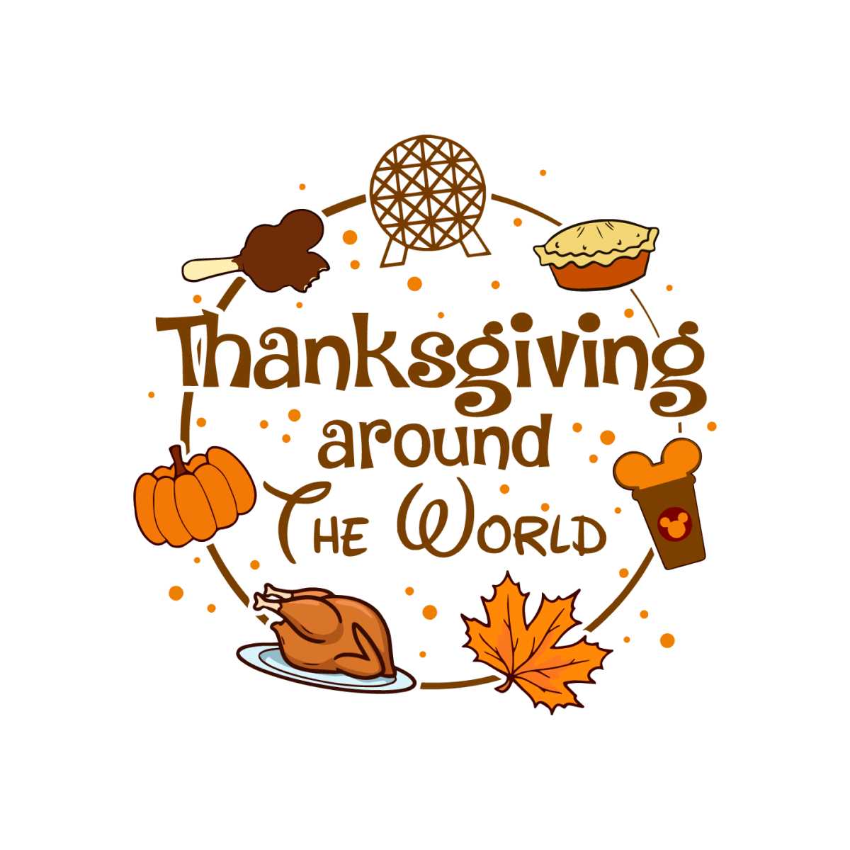 Thanksgiving Around The World SVG Cutting Digital File - Inspire Uplift