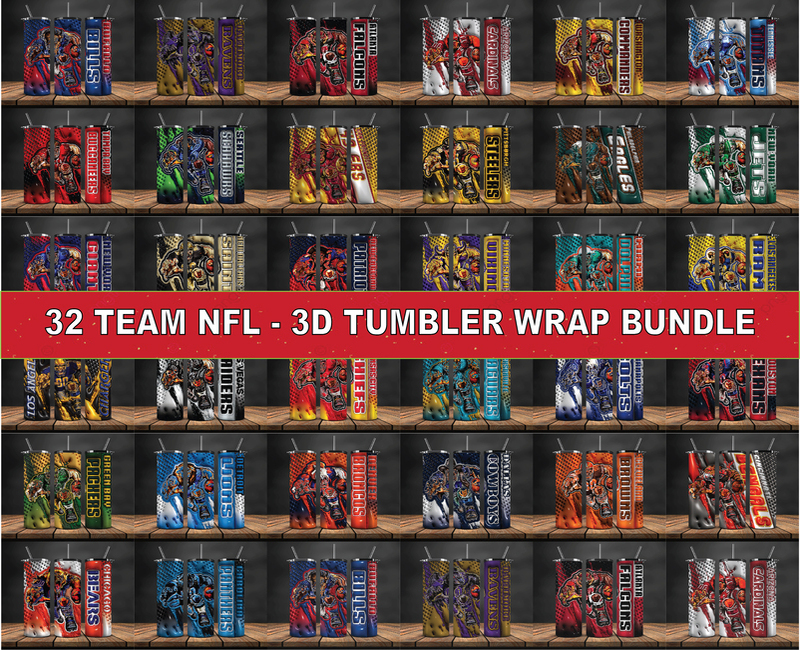 Bundle NFL Logo Tumbler Wrap, NFL Logo,Nfl Logo Team,Nfl Png | Inspire ...