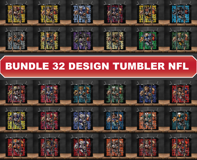 Bundle NFL Logo Tumbler Wrap, NFL Logo,Nfl Logo Team,Nfl Png | Inspire ...