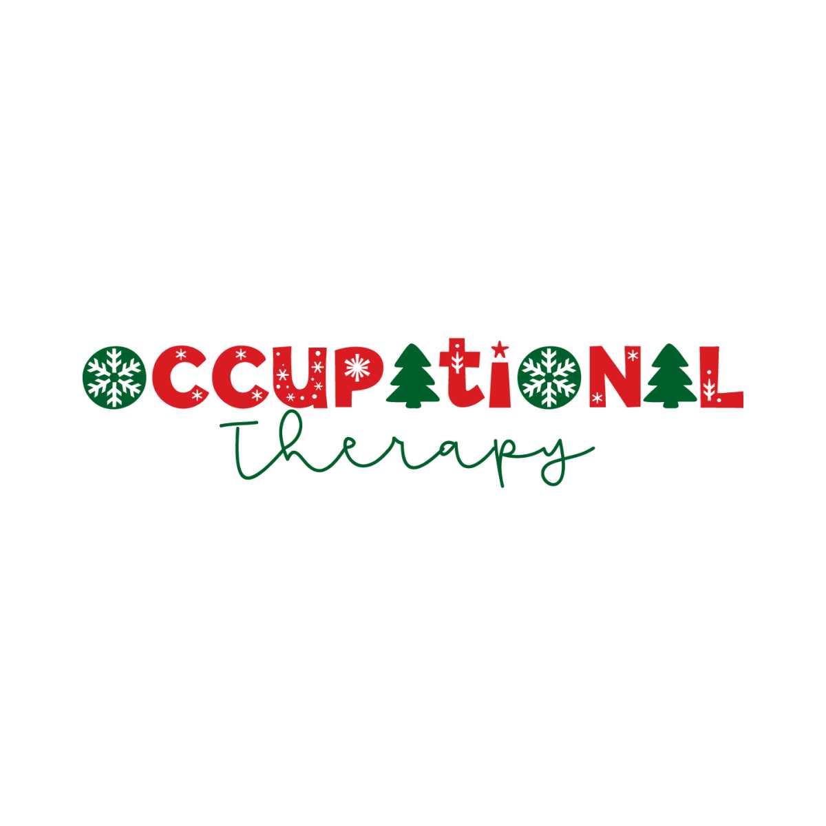 Occupational Therapy Christmas Tree SVG File For Cricut | Inspire Uplift