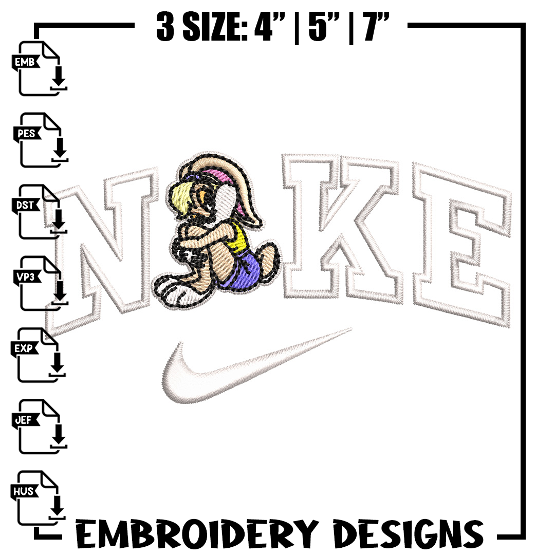 Nike bunny cartoon Embroidery Design, Cartoon Embroidery, Ni | Inspire ...