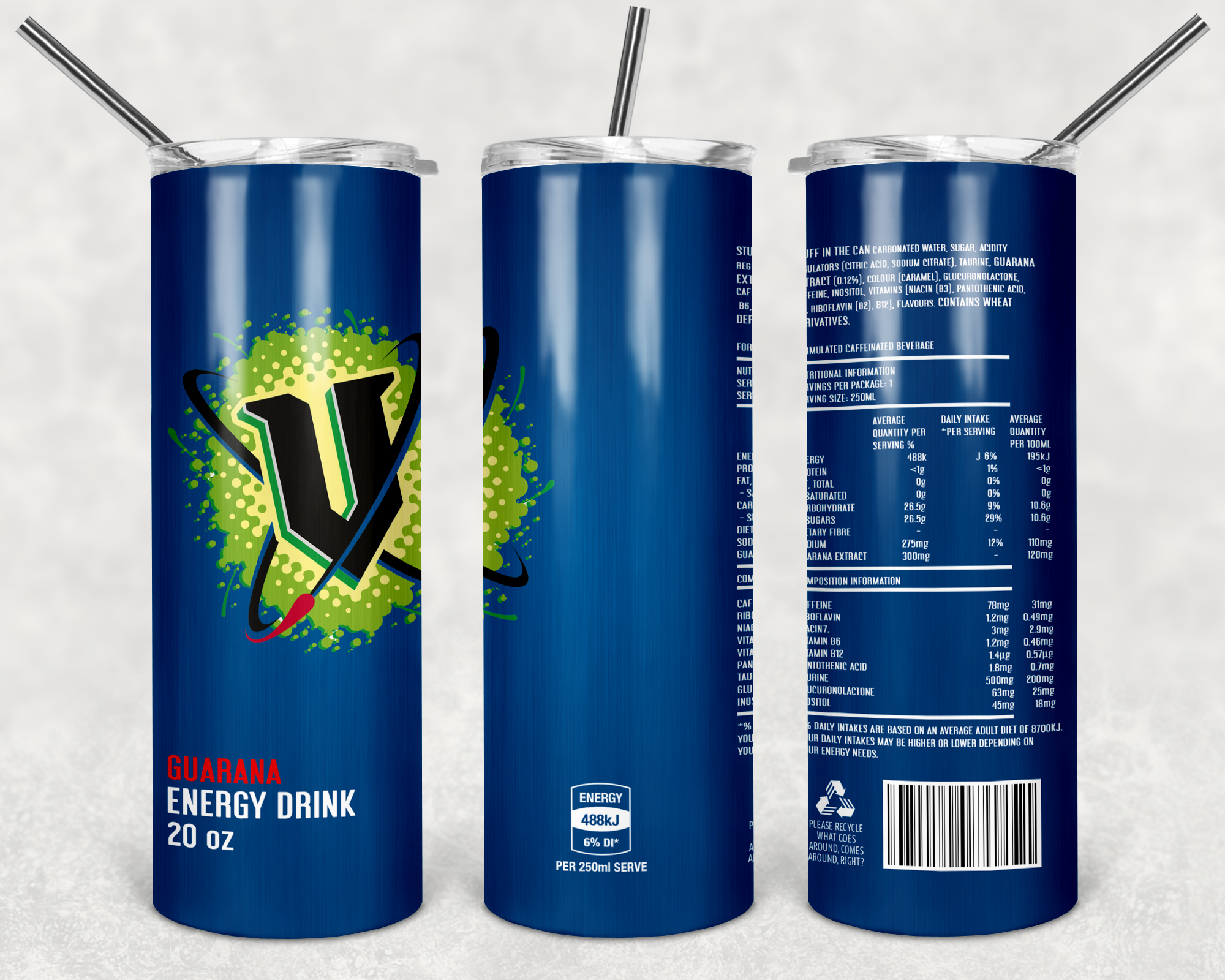 Blue V Energy Drink PNG, Drink tumbler design, Straight Desi | Inspire ...