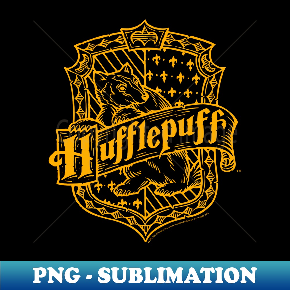 Harry Potter Hufflepuff Dark Detailed Crest - Exclusive Subl | Inspire ...