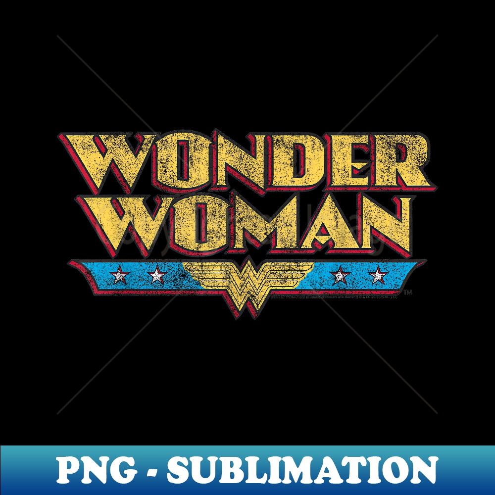 DC Comics Wonder Woman Vintage Distressed Logo - Trendy Subl | Inspire ...