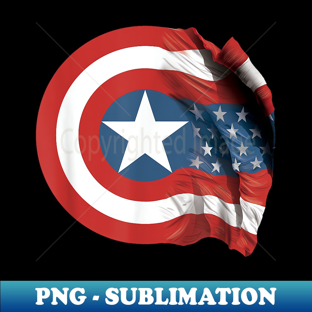 Marvel Captain America Shield Flag Americana - Elegant Subli | Inspire ...