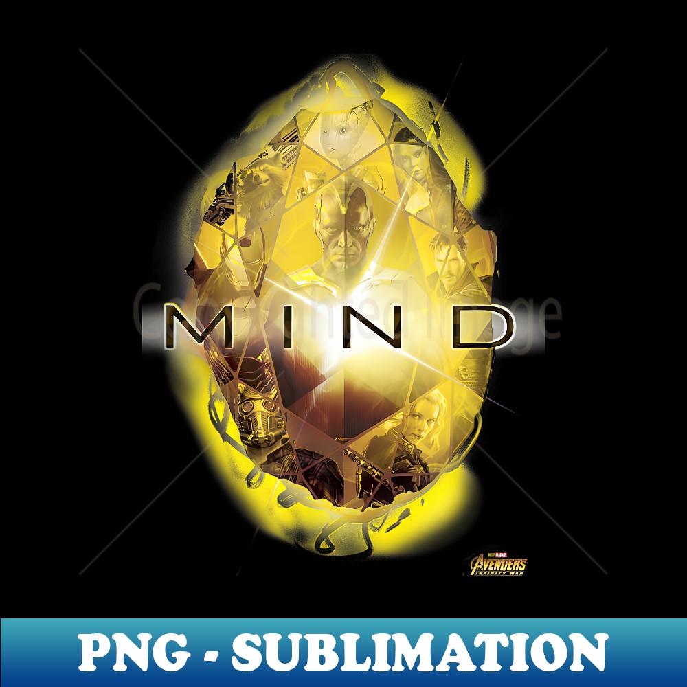 Marvel Infinity War The Yellow Mind Stone Graphic - PNG Subl | Inspire ...