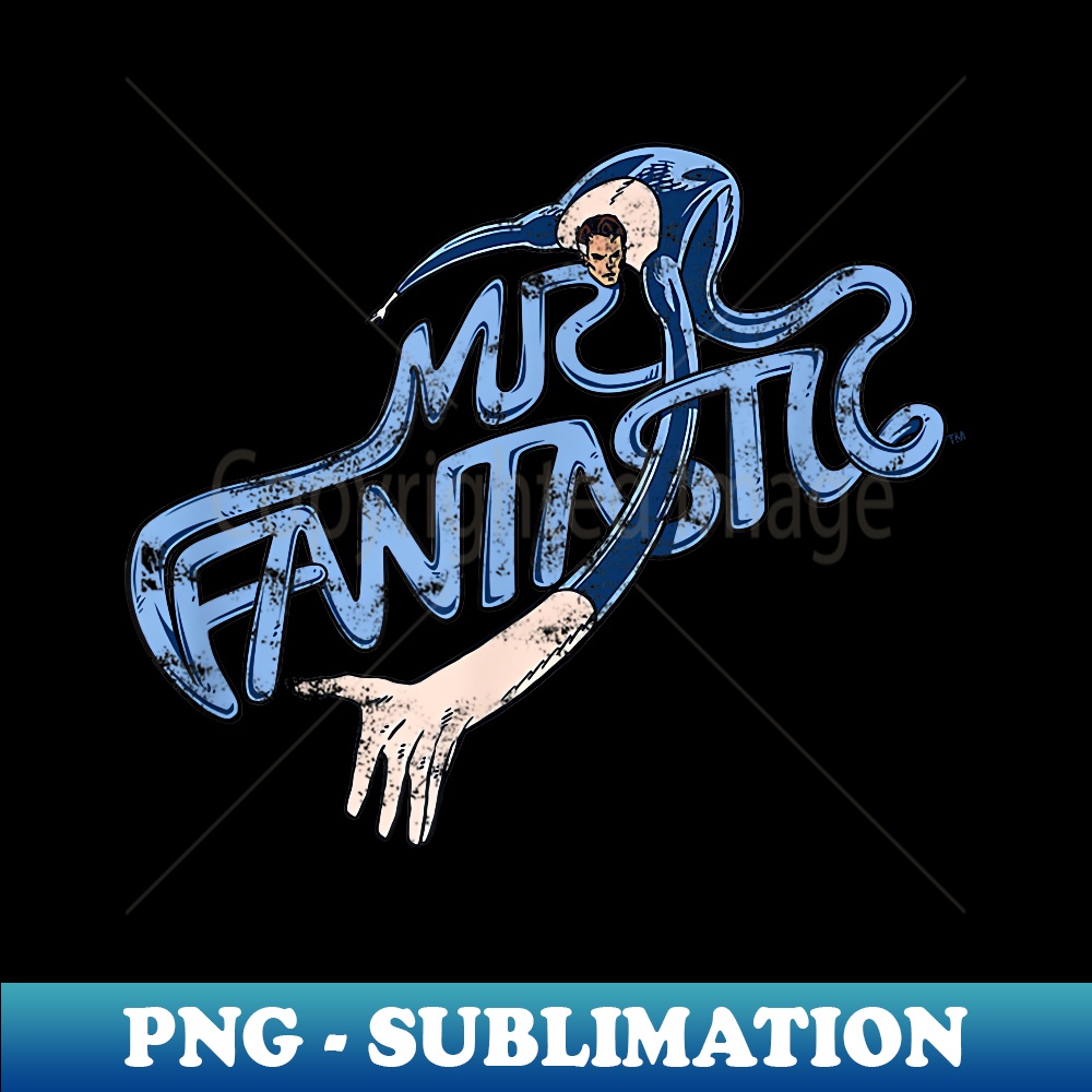Marvel Fantastic Four Mr. Fantastic Stretchy Text Retro Logo | Inspire ...
