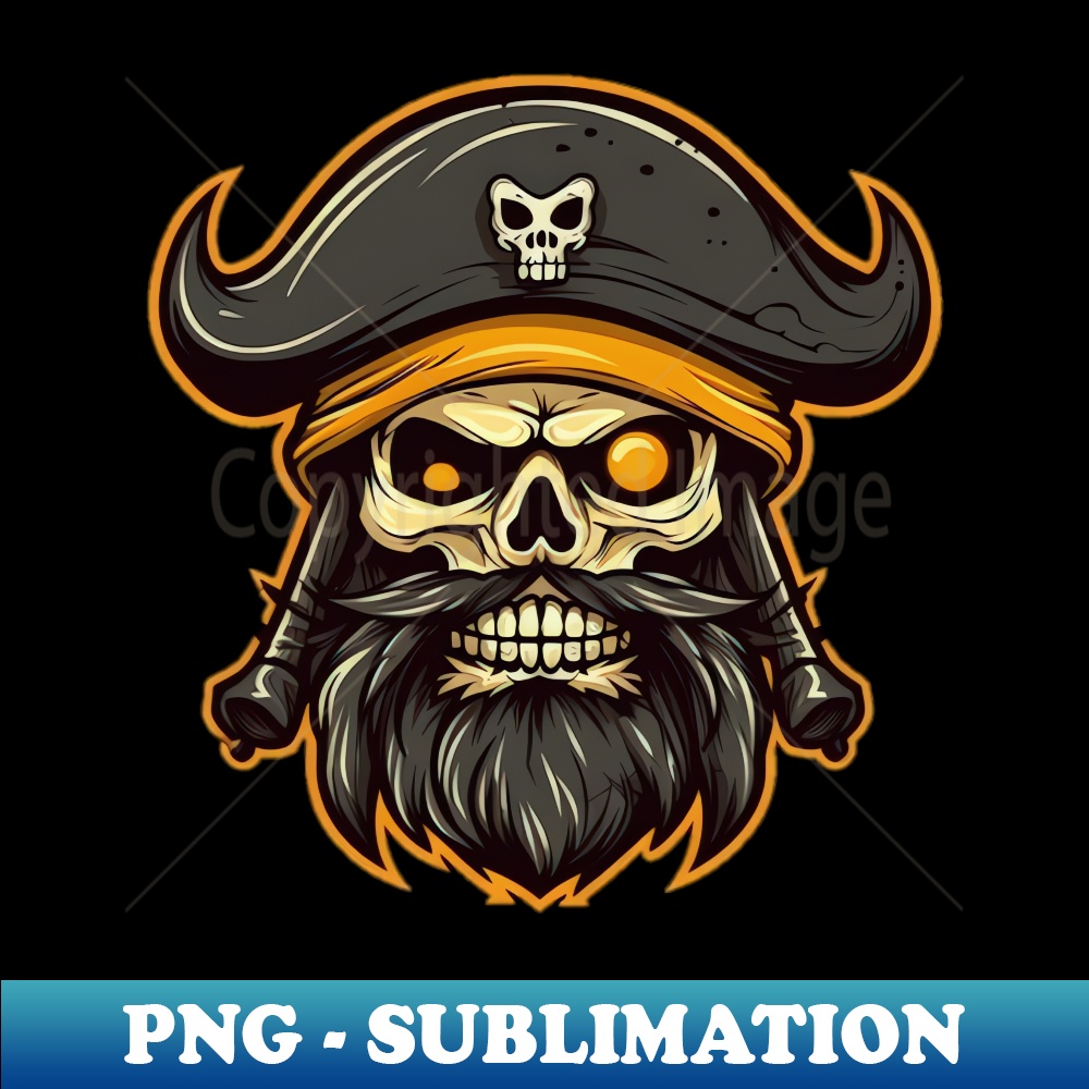 Captain Bull Skull - PNG Transparent Digital Download File f - Inspire ...