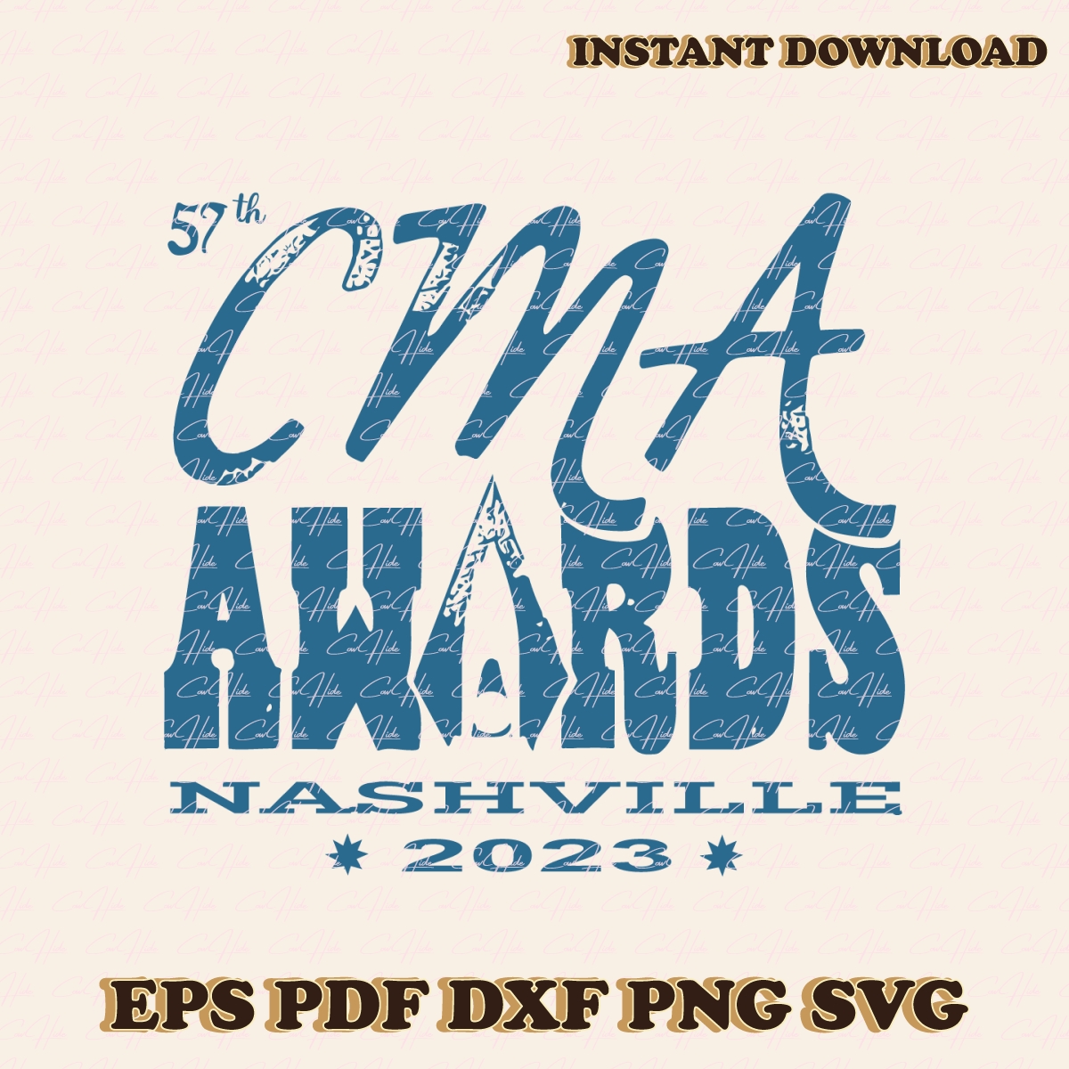 Retro 57th CMA Awards Nashville 2023 SVG Cricut Files - Inspire Uplift