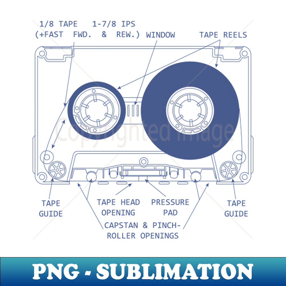 Anatomy of a Cassette Tape - PNG Sublimation Digital Downloa | Inspire ...