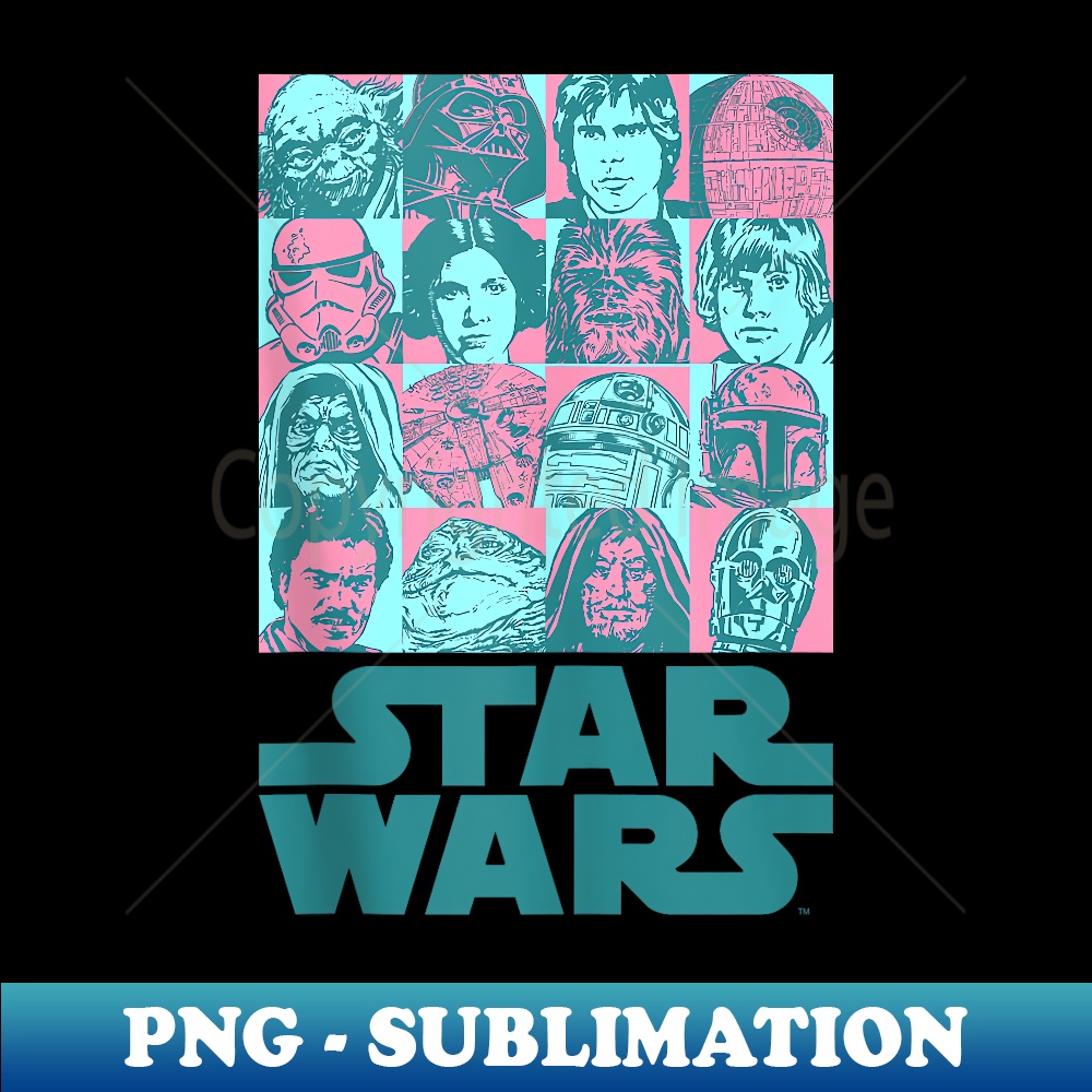Star Wars Classic Cast Title Logo Portrait Panels - PNG Tran | Inspire ...