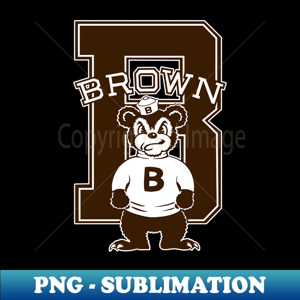 Vintage Bruno the Bear mascot for Brown - Sublimation-Ready | Inspire ...