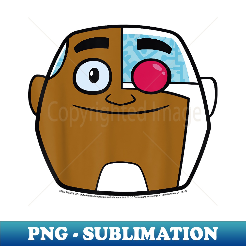 DC Comics n Titans Go! Cyborg Big Face - Artistic Sublimatio | Inspire ...