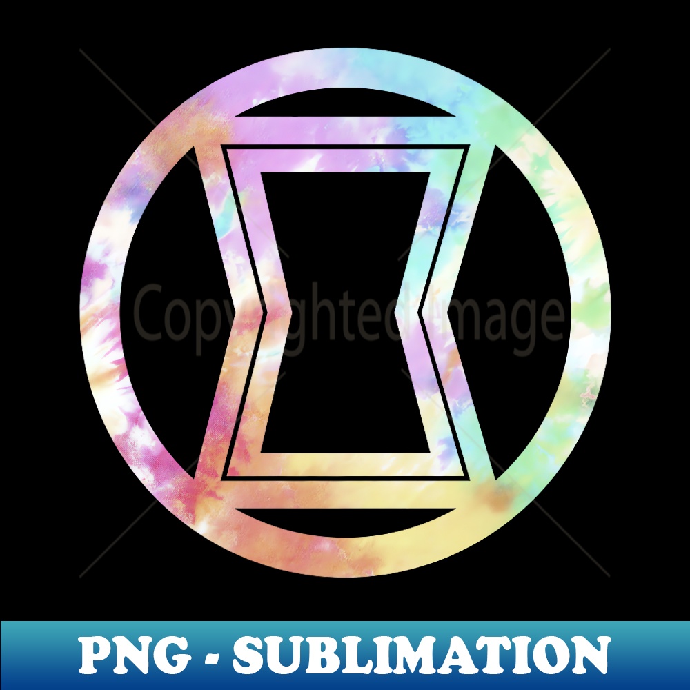 Marvel Black Widow tie Dye Symbol - PNG Sublimation Digital - Inspire ...