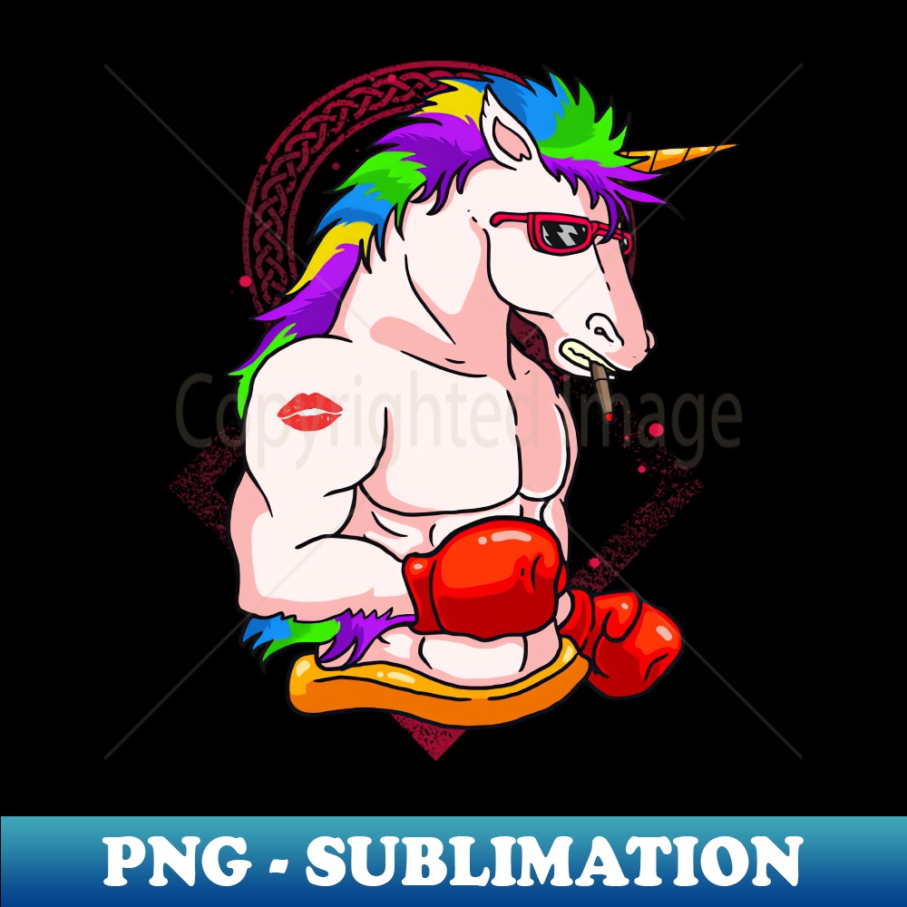 Boxing Unicorn Cool Boxer MMA Unicorns - Premium PNG Sublima | Inspire Uplift