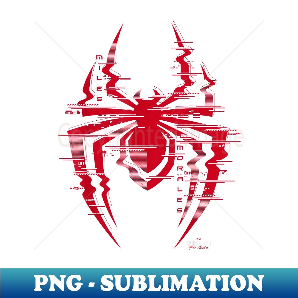 Marvel Spider-Man Miles Morales Glitch Spider Logo - Aesthet | Inspire ...