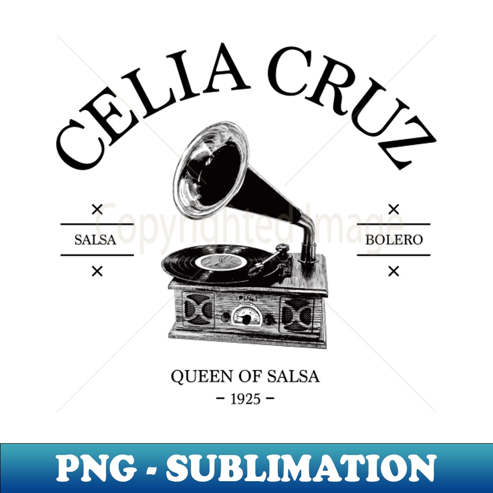 Celia Cruz Record Player Logo - Exclusive PNG Sublimation Do - Inspire ...