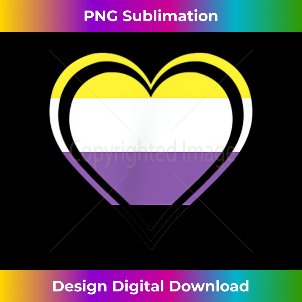 Nonbinary Enby Pride Flag Pocket Heart T- - Artisanal Sublim | Inspire Uplift