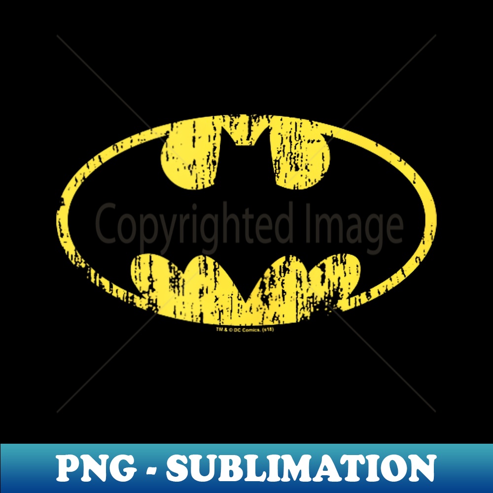 Batman Classic Logo Distressed Gray - Artistic Sublimation D | Inspire ...