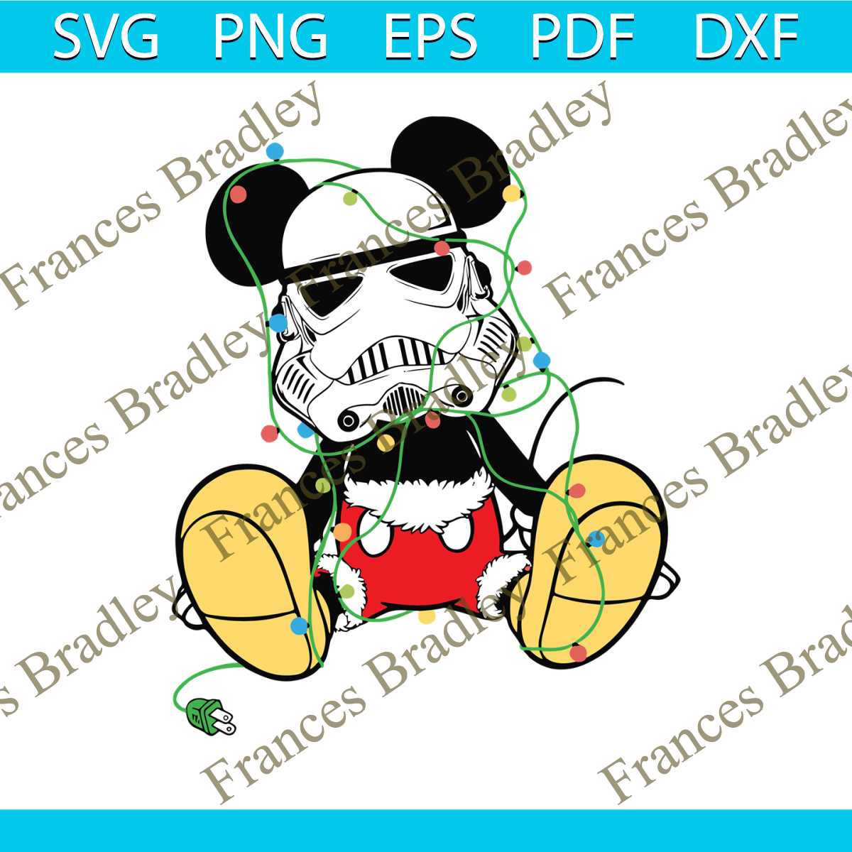 Disney Mickey Mouse Stormtrooper Christmas Light SVG File | Inspire Uplift