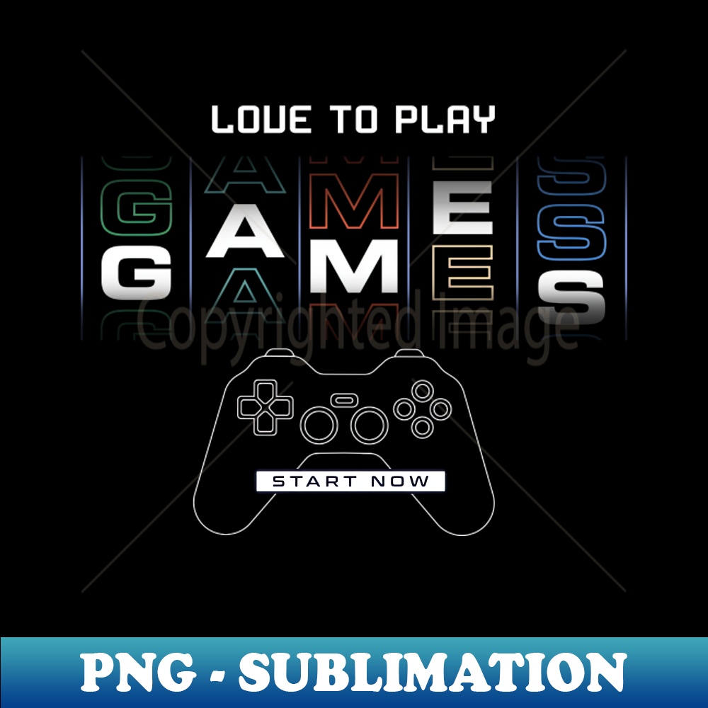 Love To Play Games Controller Gaming Vitage Gamer - PNG Subl - Inspire ...