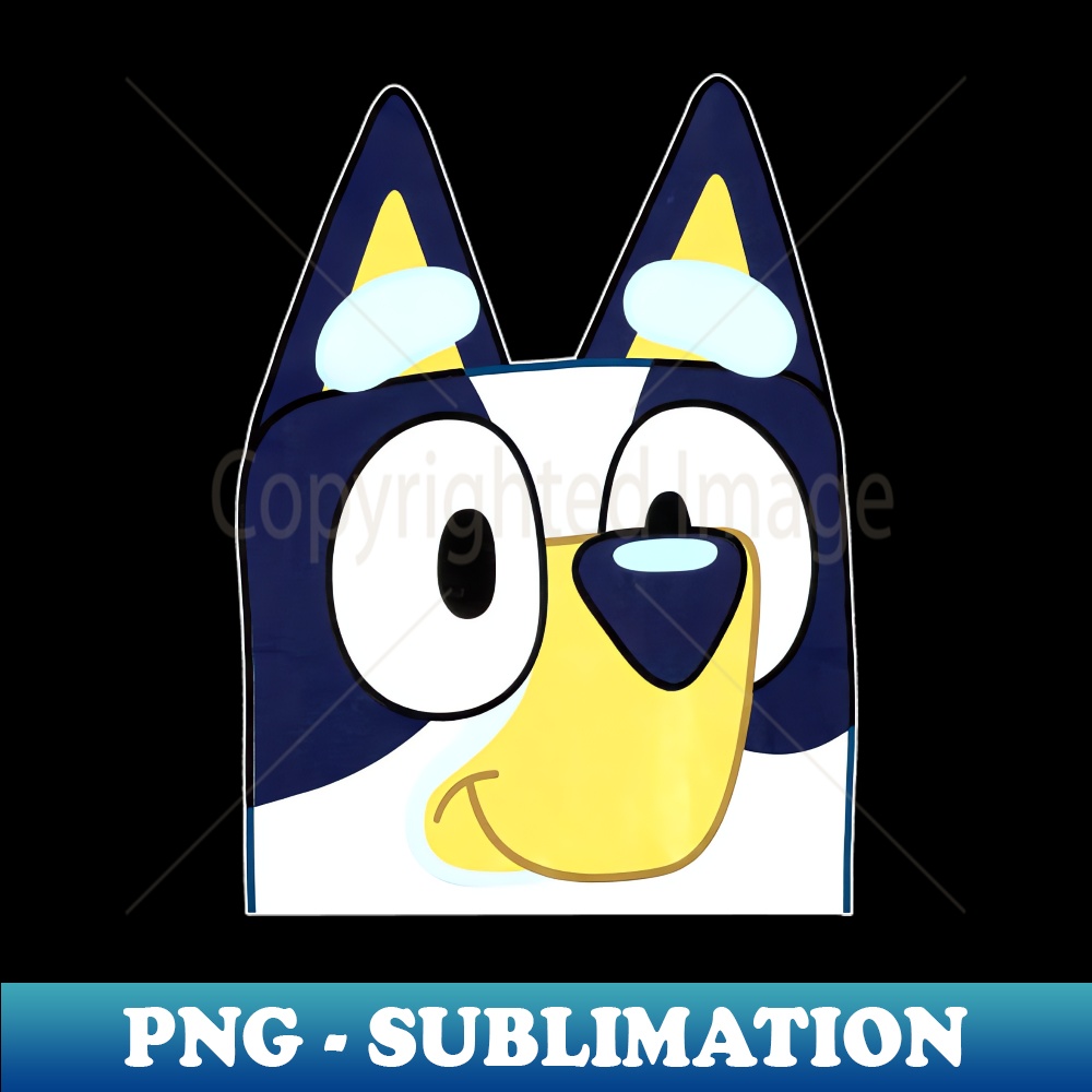 Bluey and Bingo Face Bluey - Retro PNG Sublimation Digital D | Inspire ...