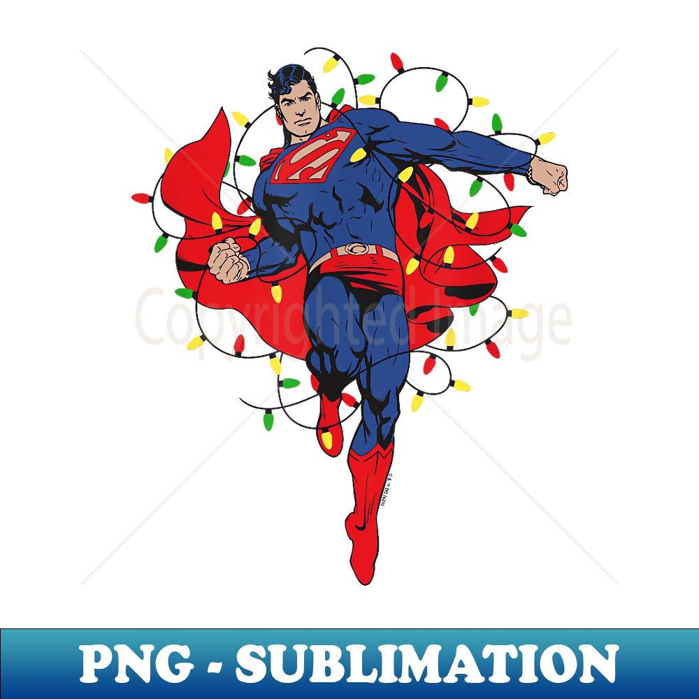 DC Comics Superman Christmas Lights Superhero Flight - PNG S | Inspire ...