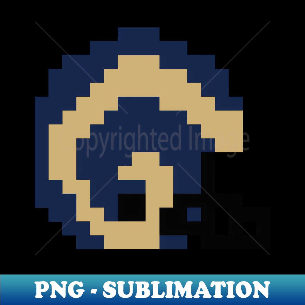8 Bit Los Angeles Rams Helmet - PNG Transparent Sublimation | Inspire ...