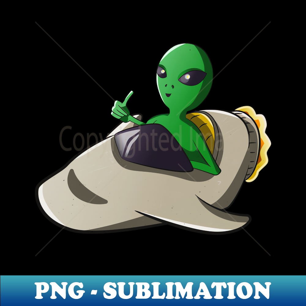 Alien Rocket Spaceship Ufo Space Sci-Fi - Premium PNG Sublim | Inspire ...