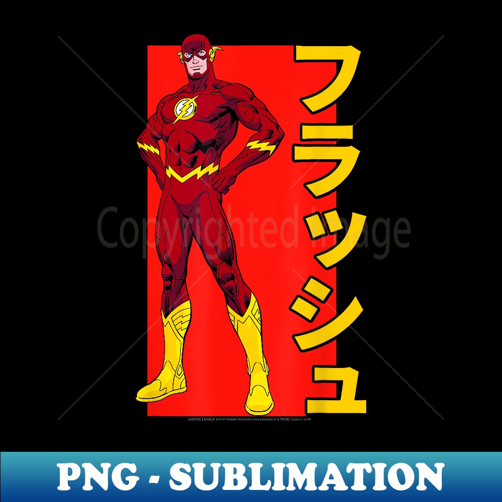 DC Comics The Flash Bold Kanji Portrait - Sublimation-Ready | Inspire ...