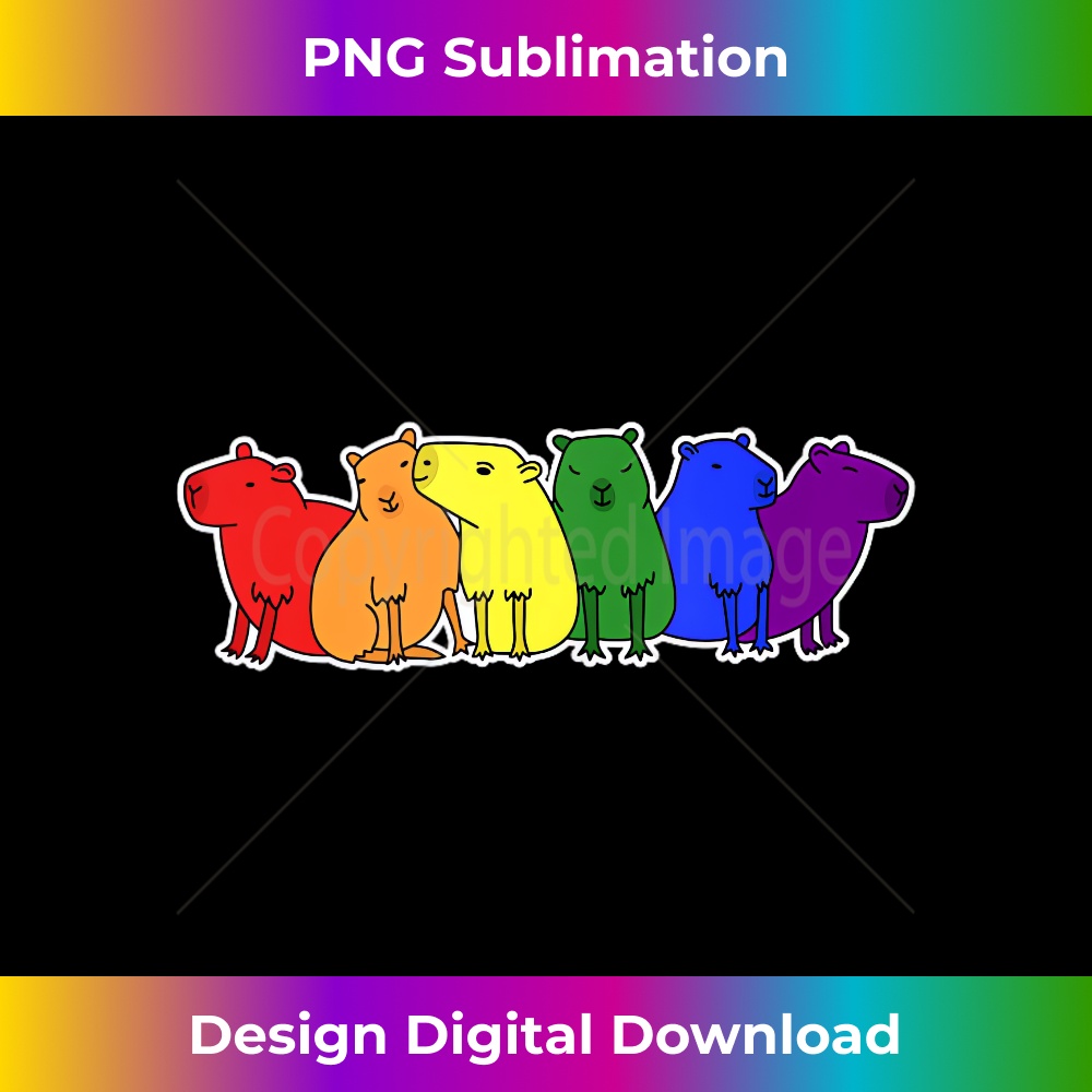 LGBT+ Flag Capybara Design for proud LGBT+ People Tank To - - Inspire ...