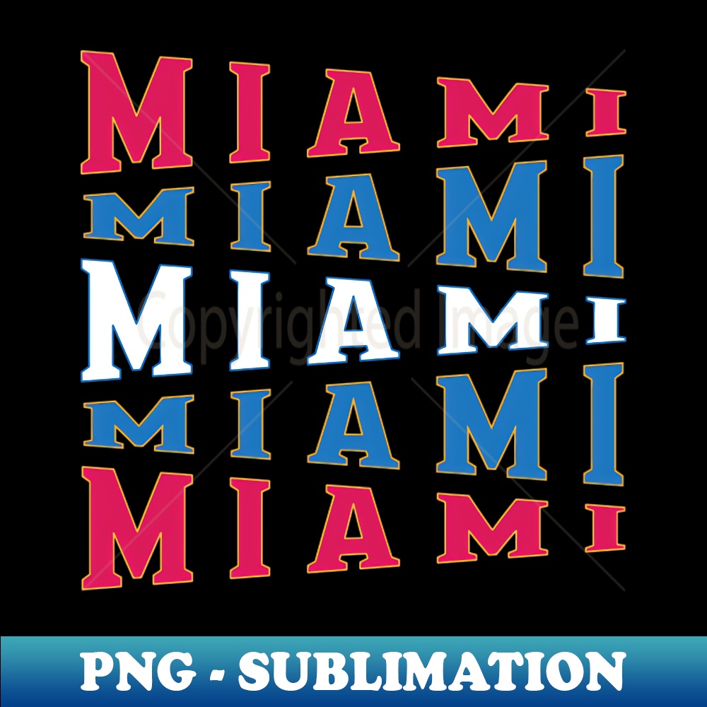 TEXT ART USA MIAMI - PNG Transparent Sublimation Design - Bo - Inspire ...