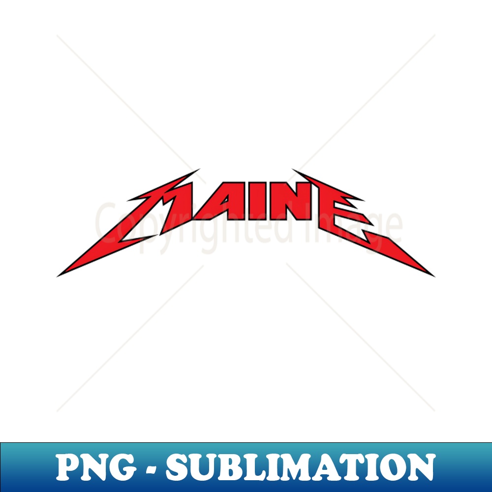 Maine - Typography Art - PNG Transparent Sublimation Design | Inspire ...