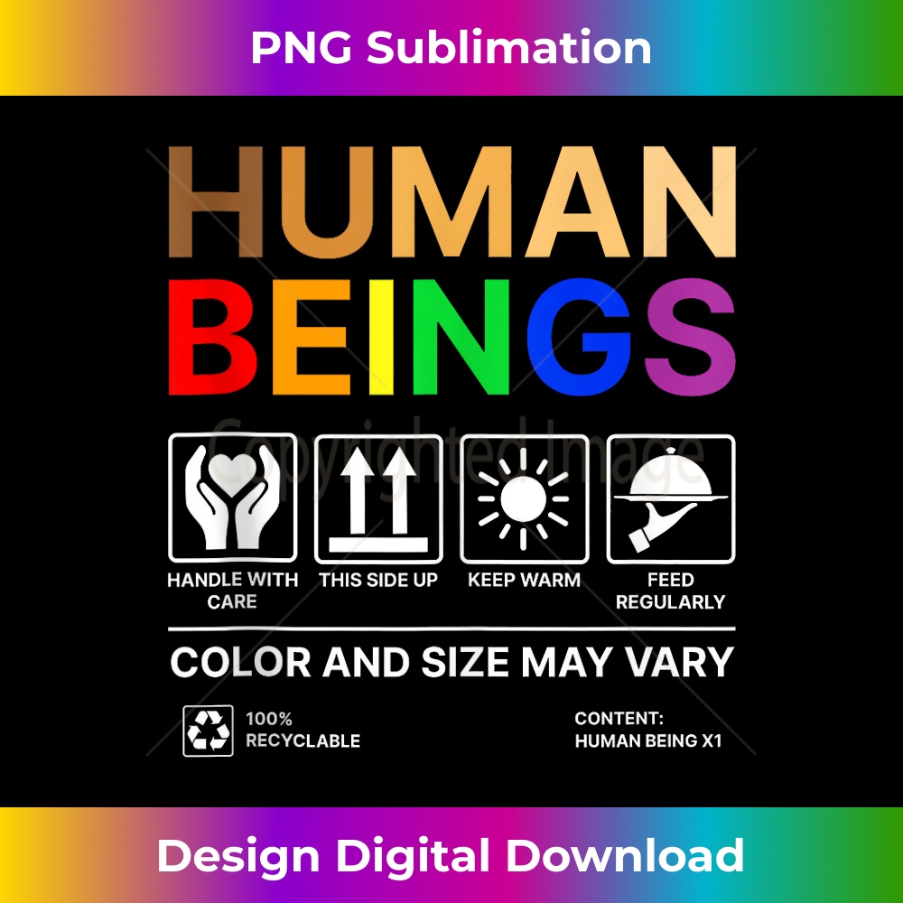 Human Beings Colors May Vary Equality Diversity Pride Tank T | Inspire Uplift