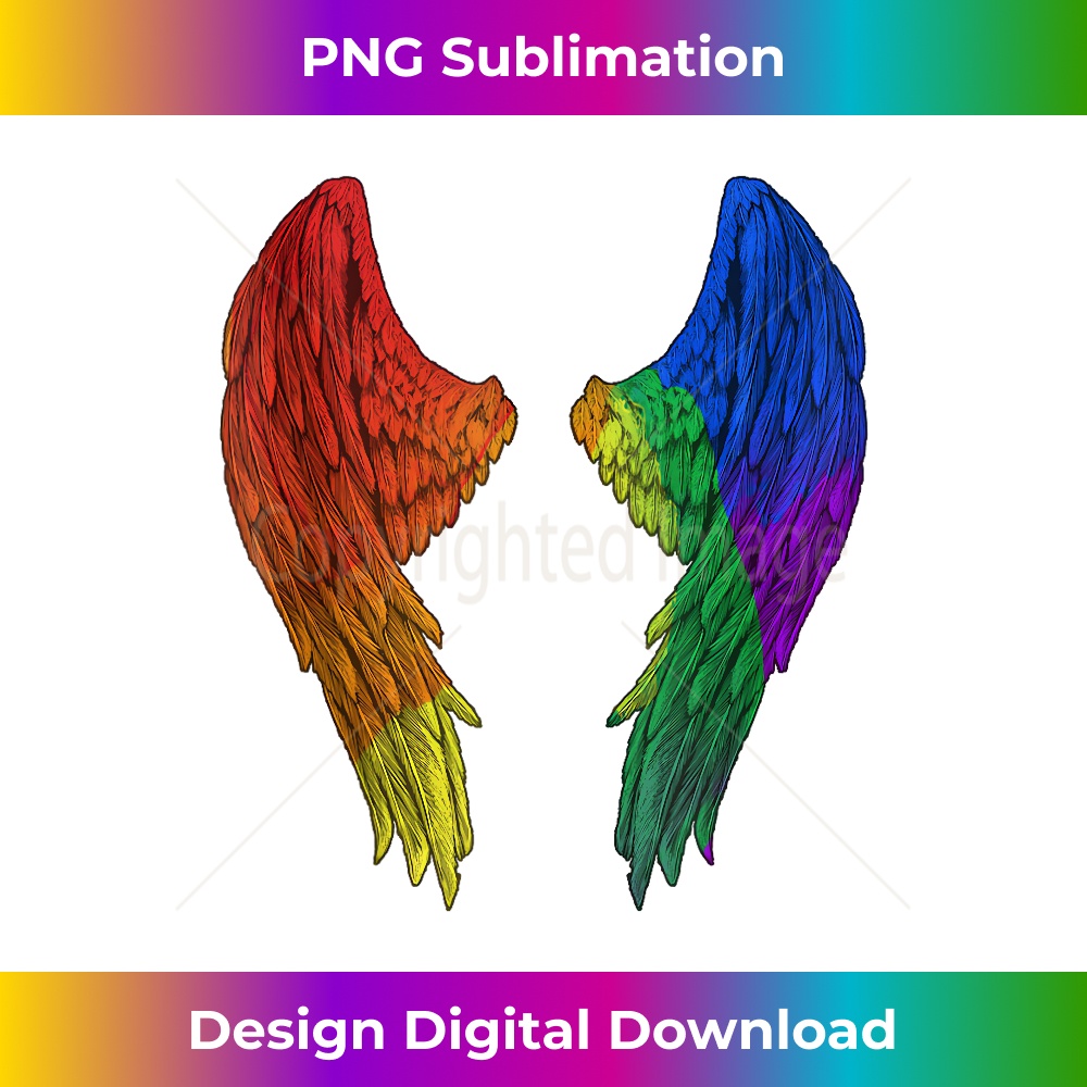LGBTQ Pride Rainbow Flag Angel Wings Pride Month LGBT Ally T - Inspire ...