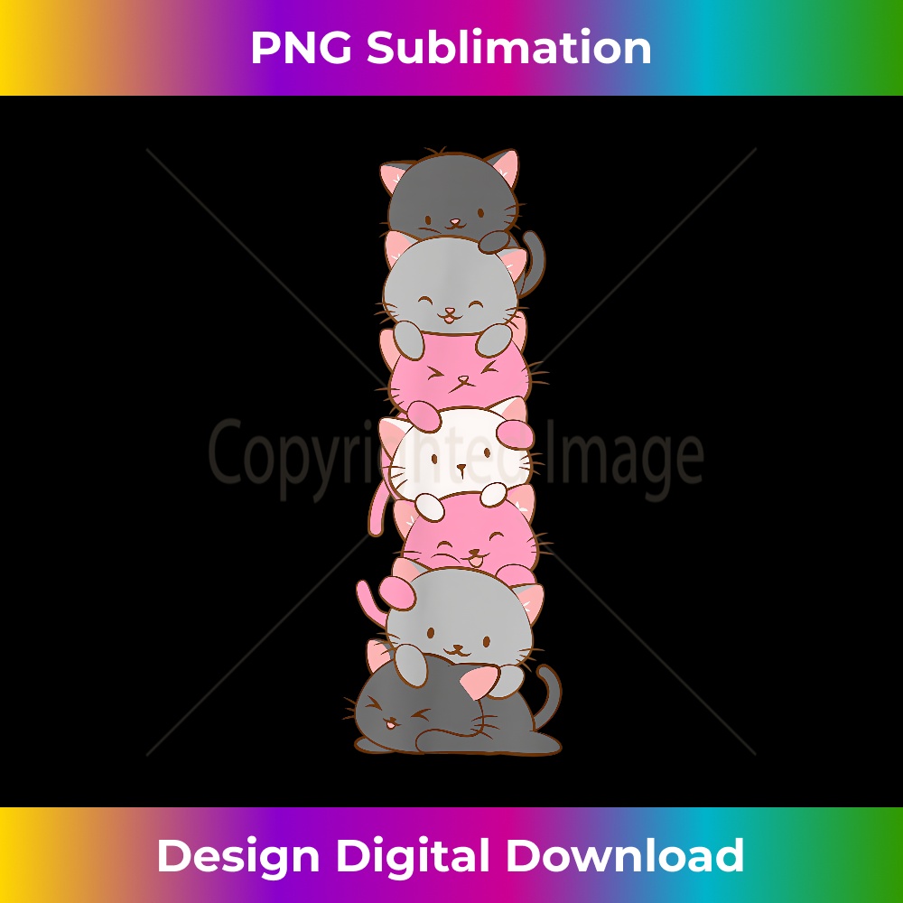 Demigirl Pride Cute Kawaii Cat - Sublimation-Optimized PNG F - Inspire ...