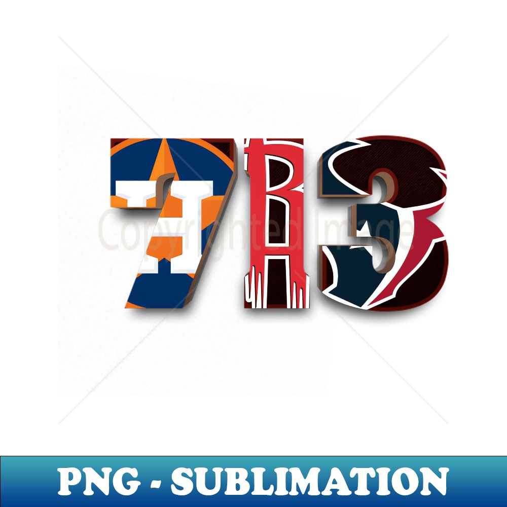 713 Houston Area Code with Sports teams inset - Decorative S | Inspire ...