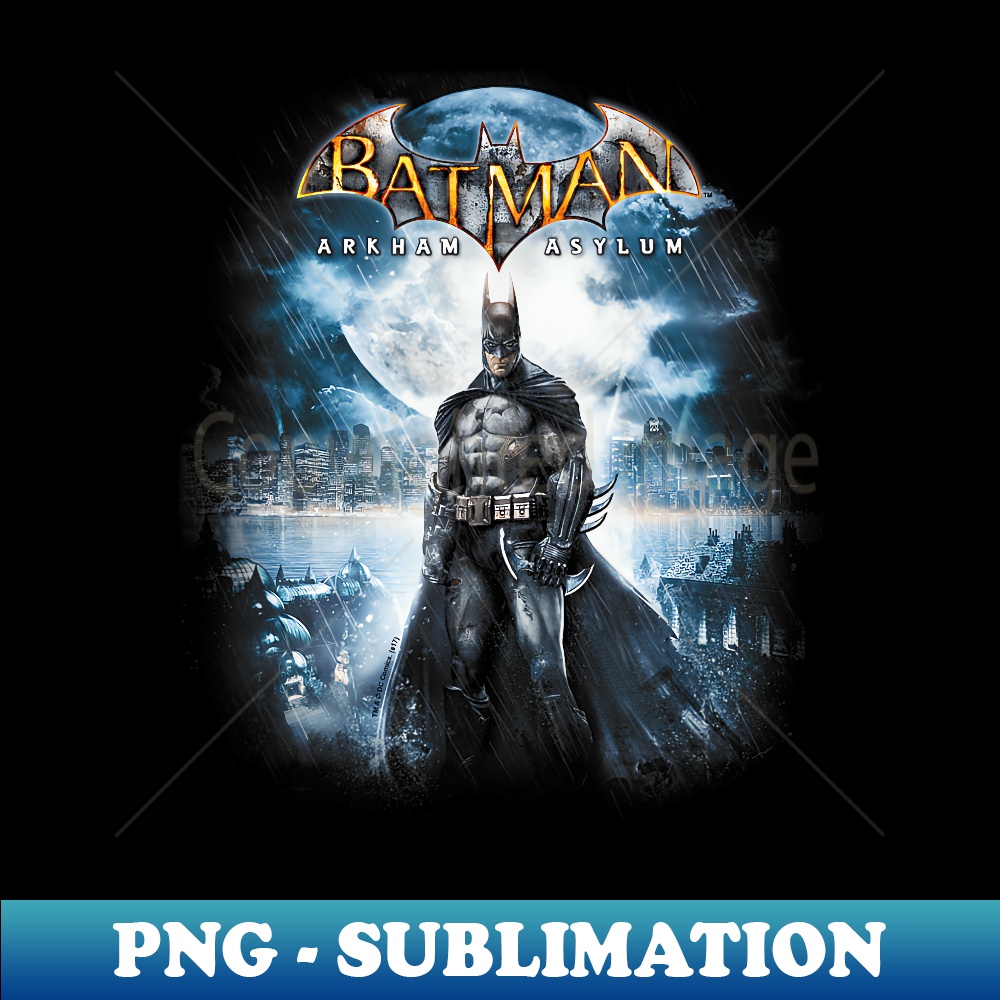 Batman Arkham Asylum Game Cover - Exclusive PNG Sublimation | Inspire ...