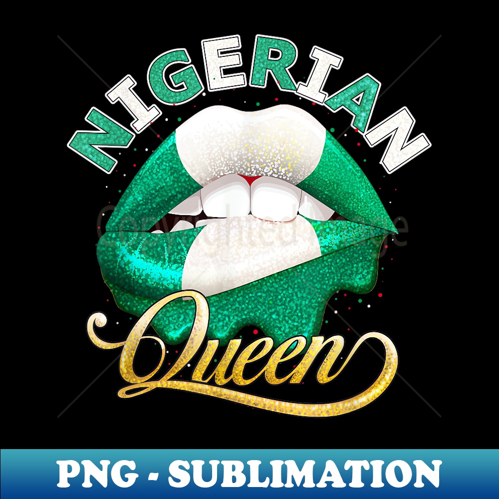 Nigerian Flag Lips Women Girls Nigerian Queen Nigeria - Retr | Inspire ...