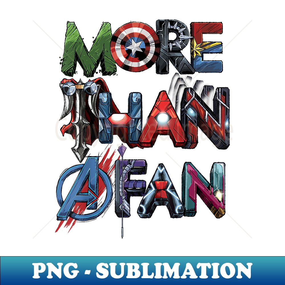 Marvel More Than A Fan Character Letter Text Word Stack - Si | Inspire ...