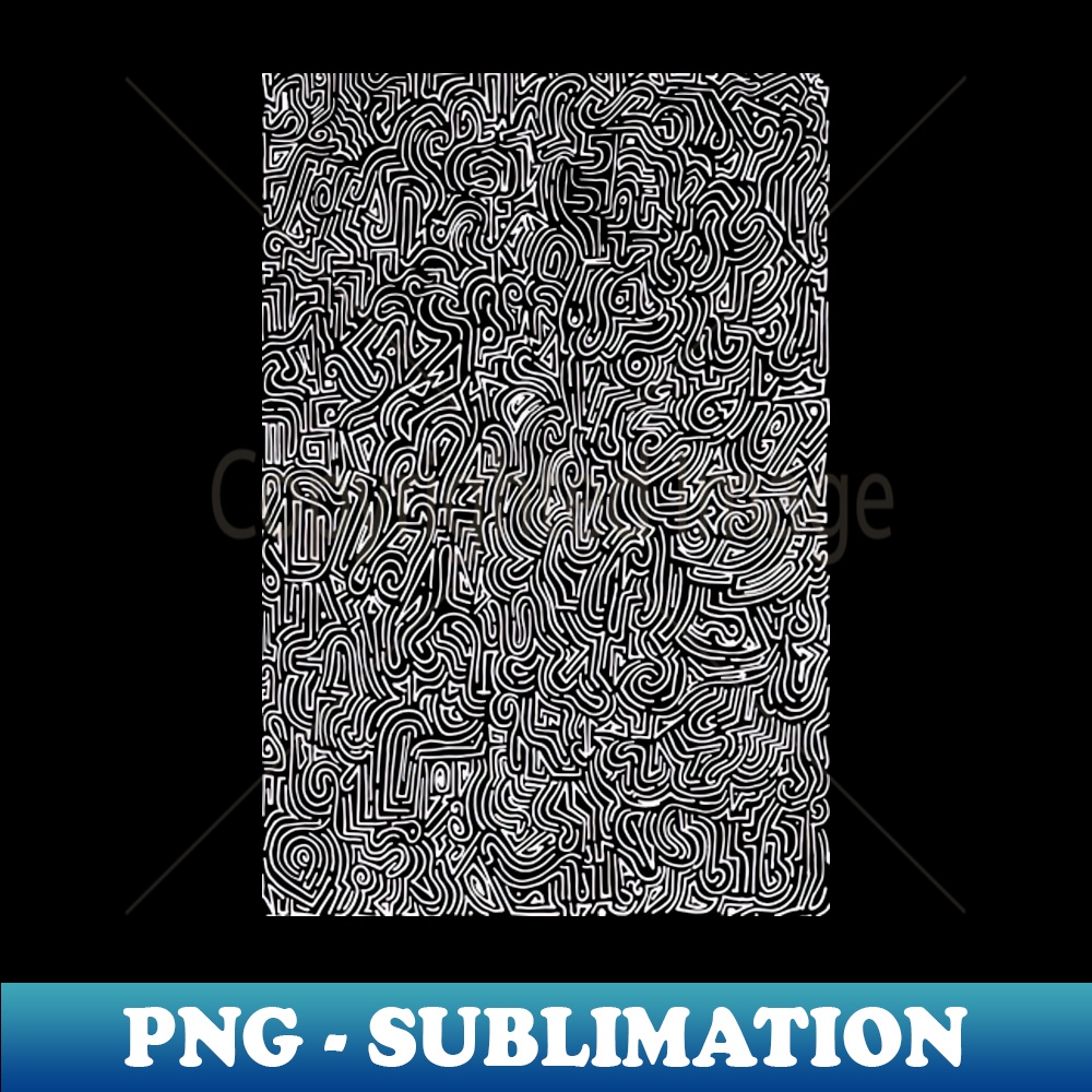 Abstract Ink Drawing 3 Black - Modern Sublimation PNG File - | Inspire ...